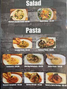 Menu at Rewind Cafe, Baguio, 44-A
