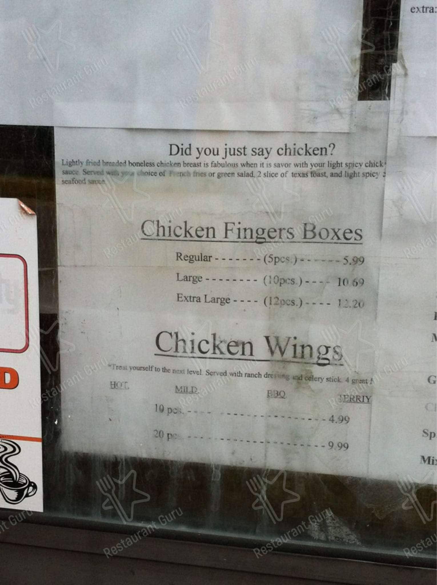 Menu at Mary Lee Do-Nuts / Bears Seafood & Po Boys restaurant, Baker ...