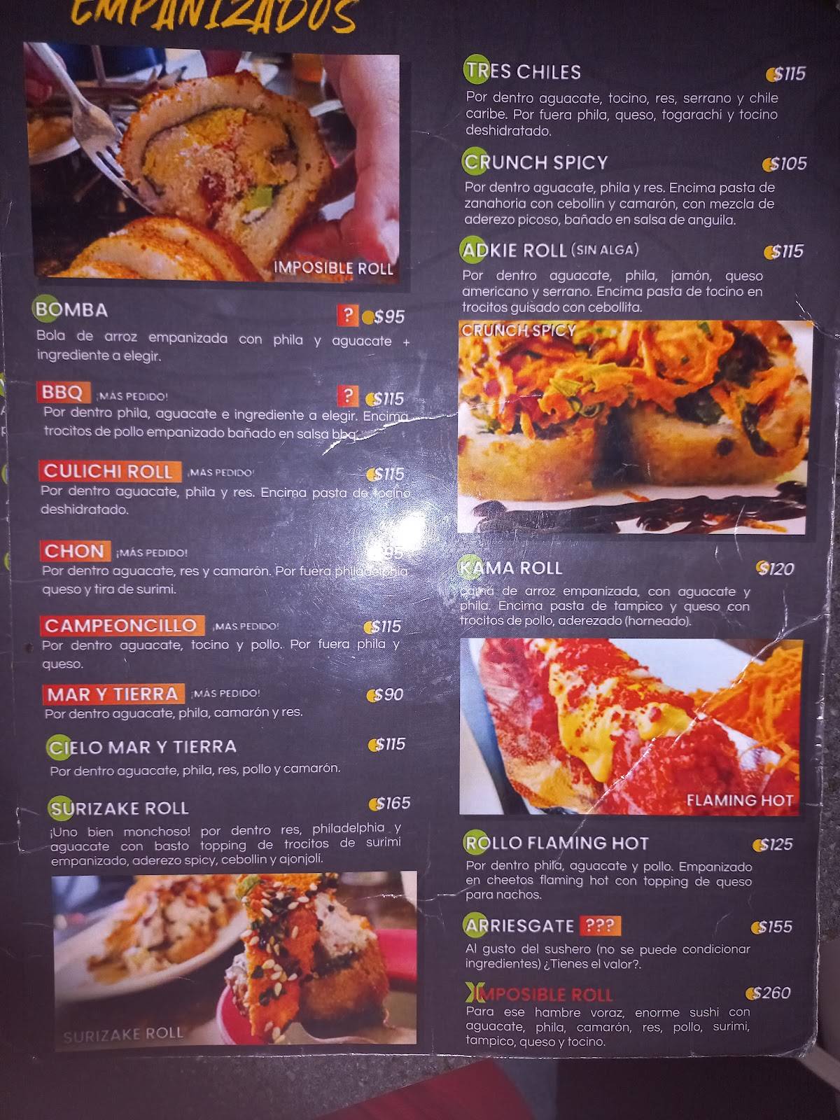 Carta del restaurante Bakon Time Sushi, Culiacán Rosales