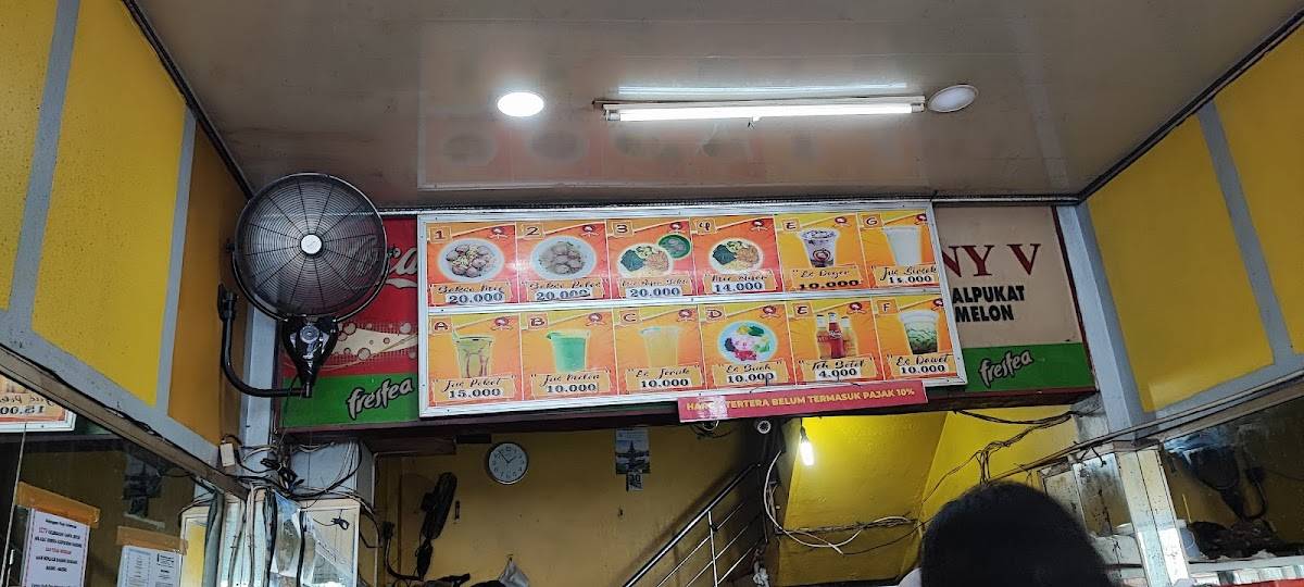 Menu at Bakso Sonhaji Sony - Raden Intan restaurant, Bandar Lampung