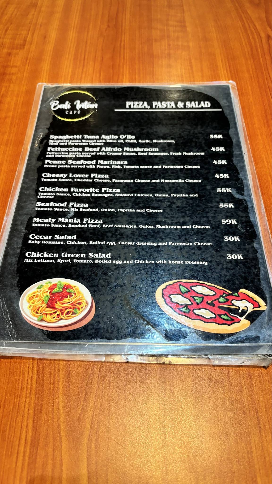 Carta de Bali Intan Cafe, Buleleng