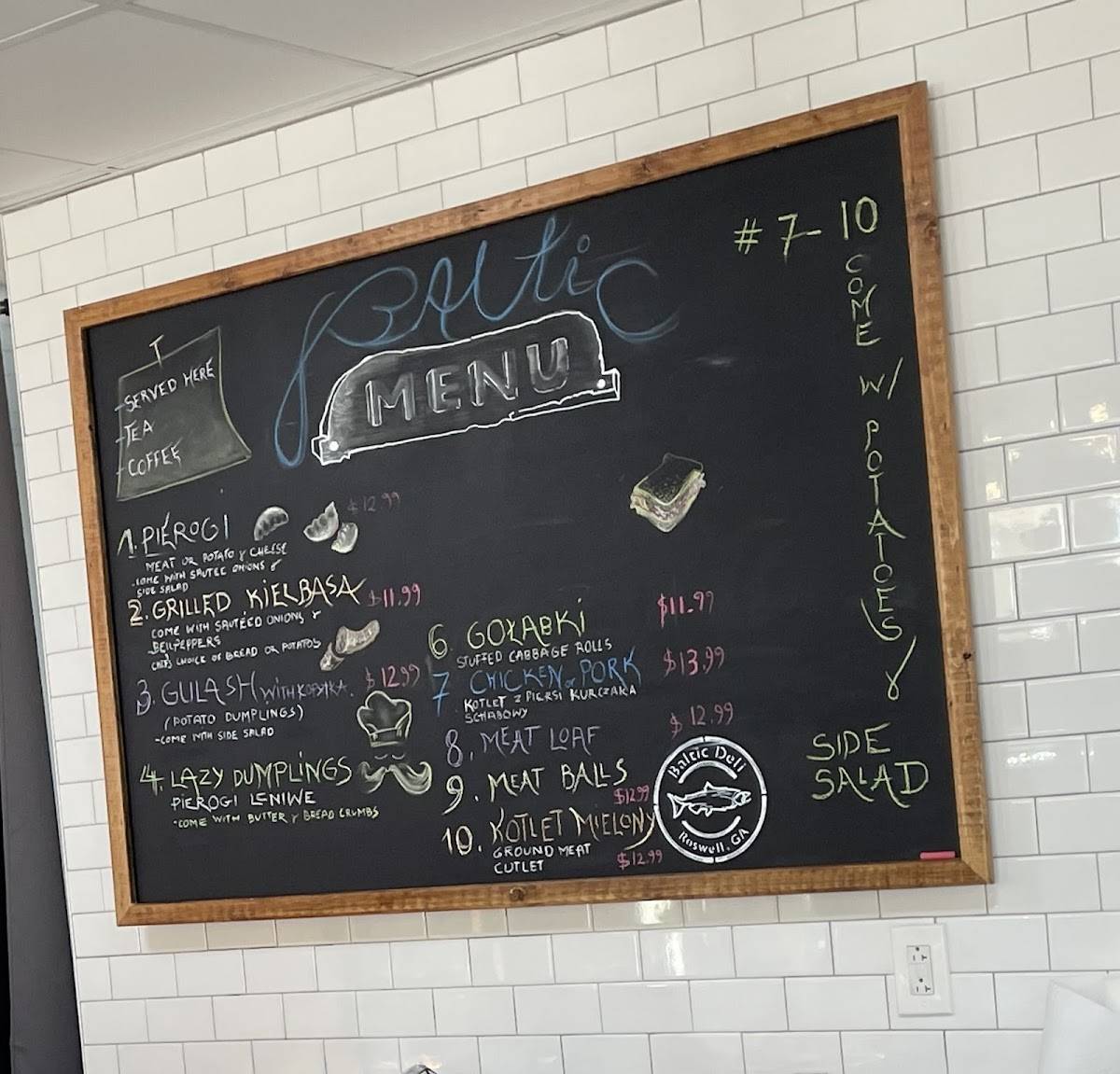 Menu at Baltic Deli restaurant, Roswell