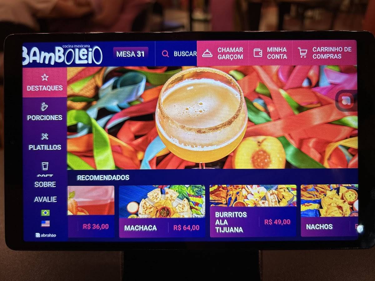 Menu em Bamboleio Cocina Mexicana restaurante, Jaraguá do Sul