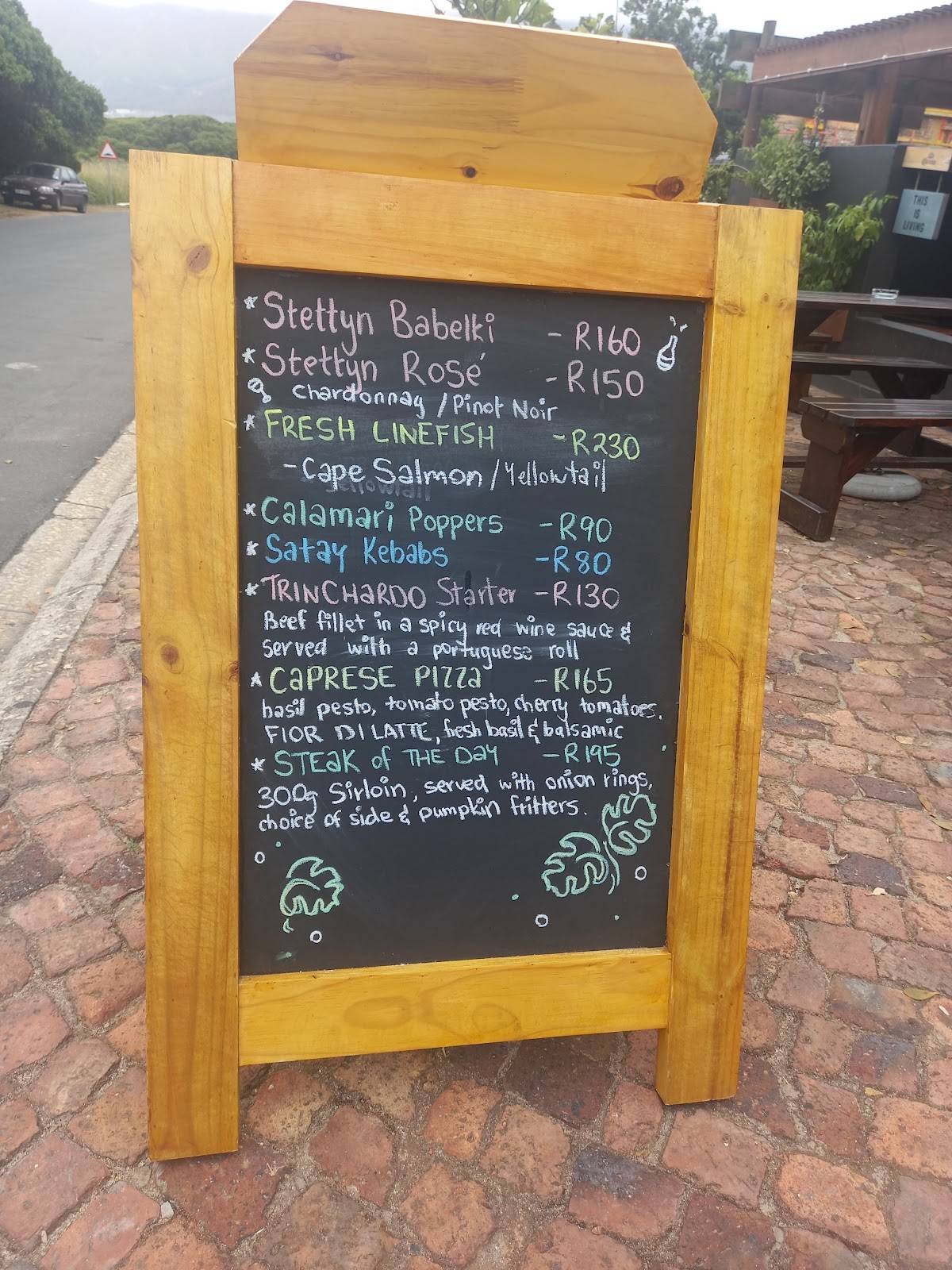 Menu at Bamboo Beach Restaurant, Sandbaai