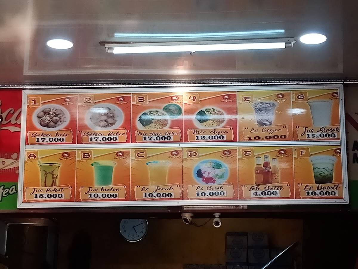 Menu at Bakso Sonhaji Sony - Raden Intan restaurant, Bandar Lampung
