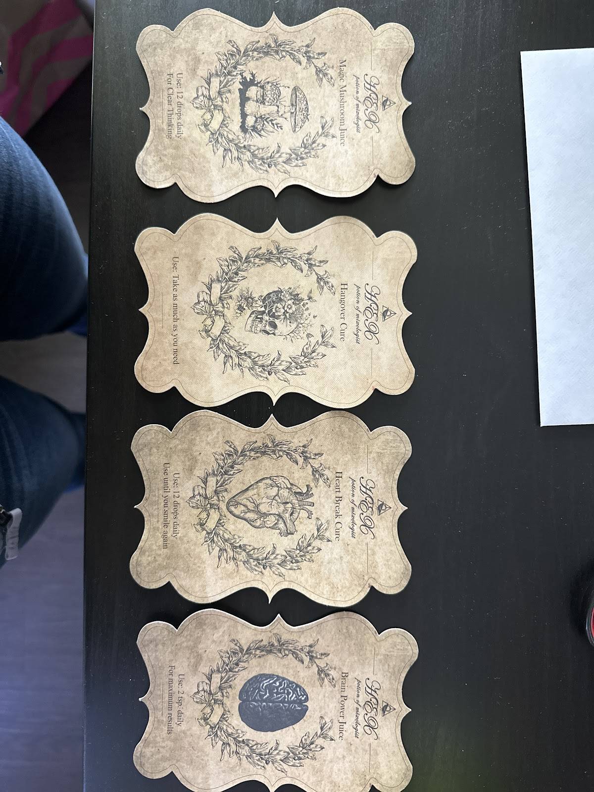 Menu at HEX BAR, Bangkok