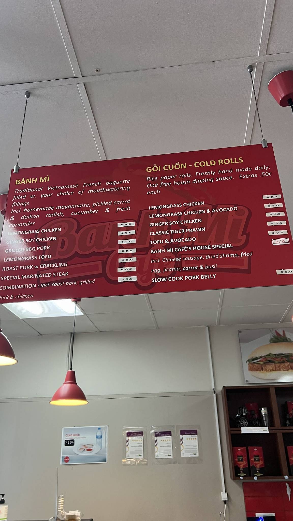 Menu at Banh Mi Cafe, Torrensville, 2/184-188 Henley Beach Rd