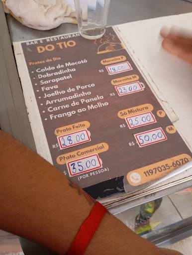 Menu em Bar Do Tio, Atibaia