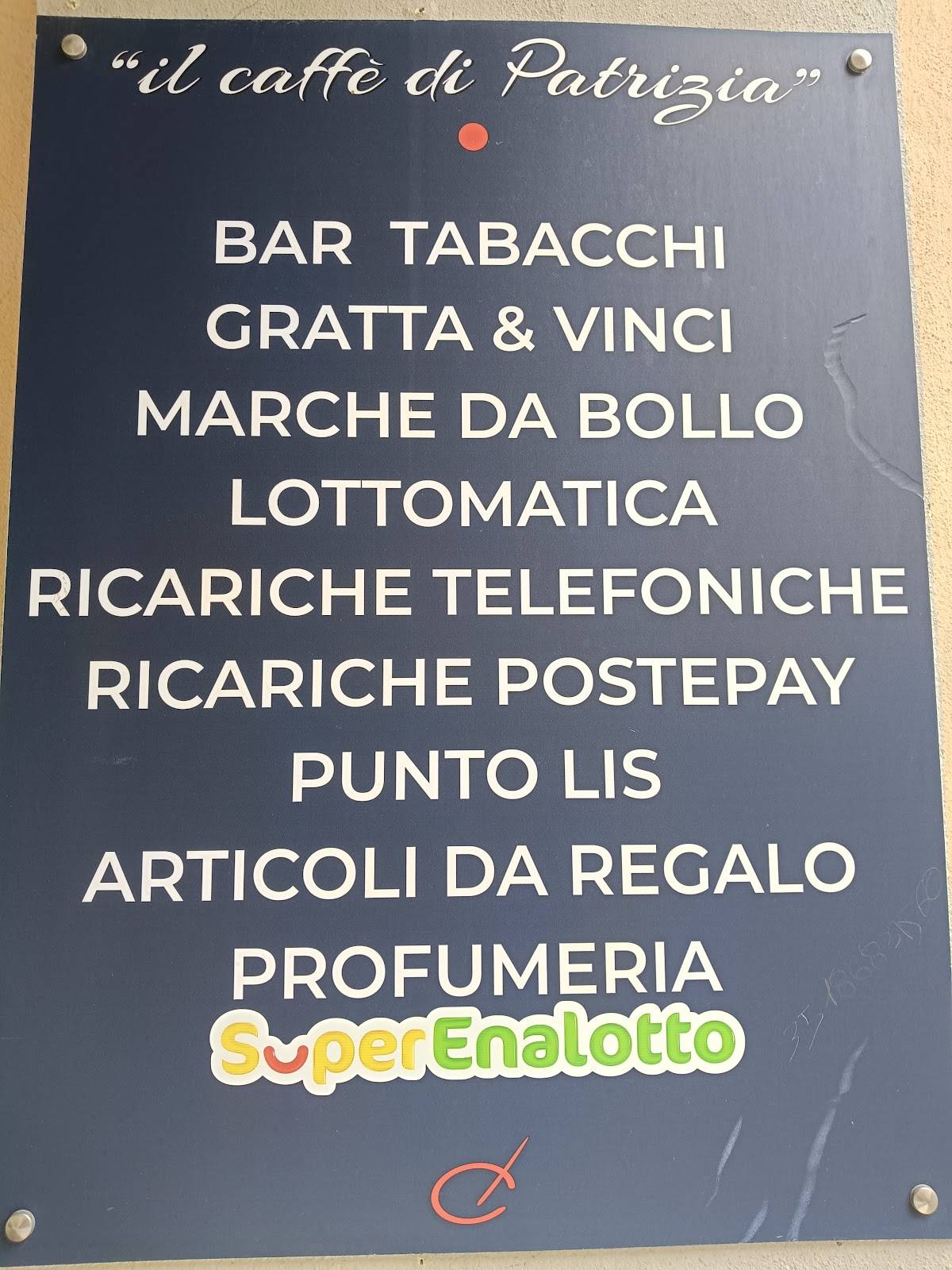 Menu da Bar Tabacchi di Debora Vasta, Marcellina