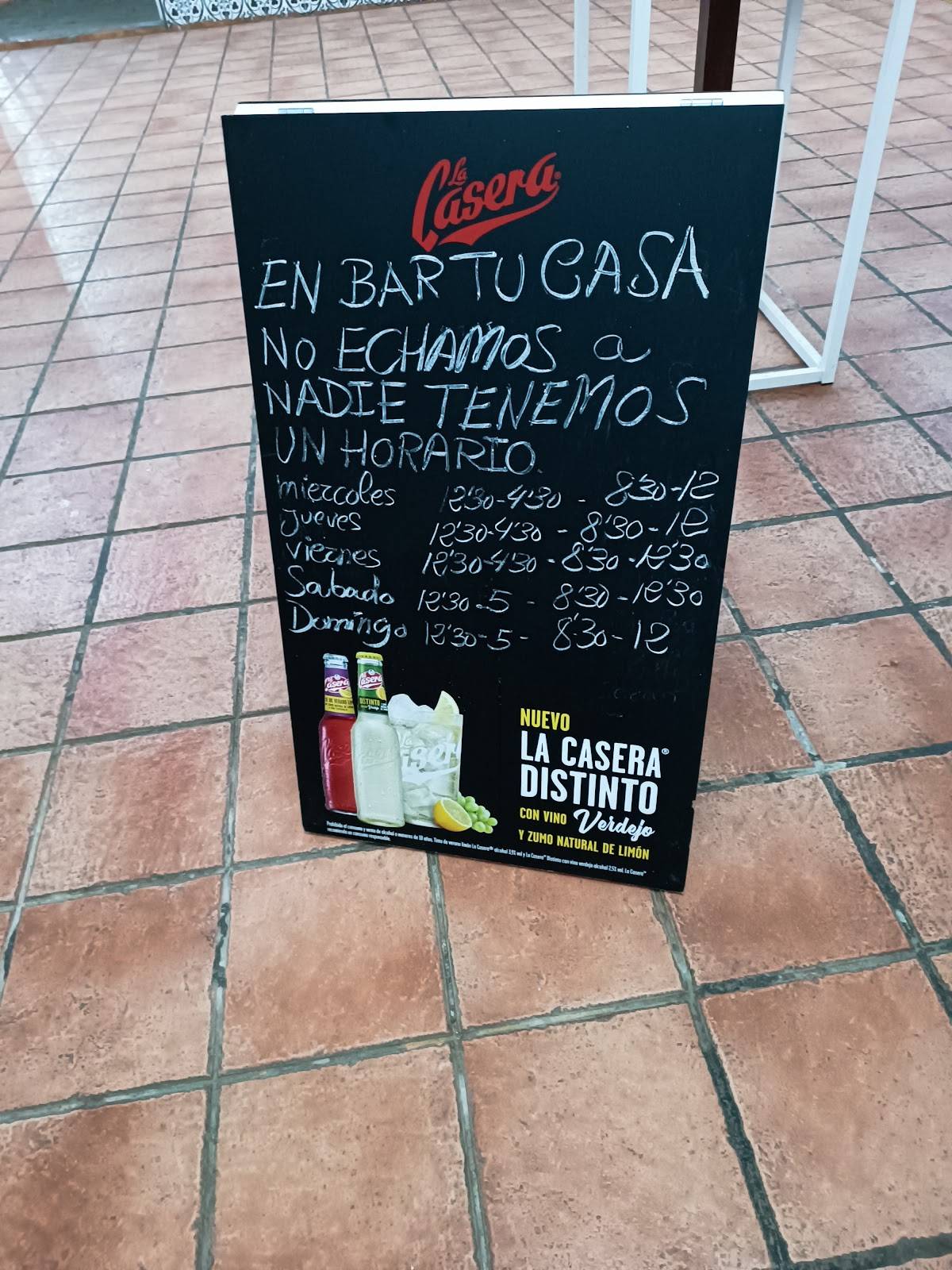Menu at Bar Tu Casa, Castilleja de la Cuesta