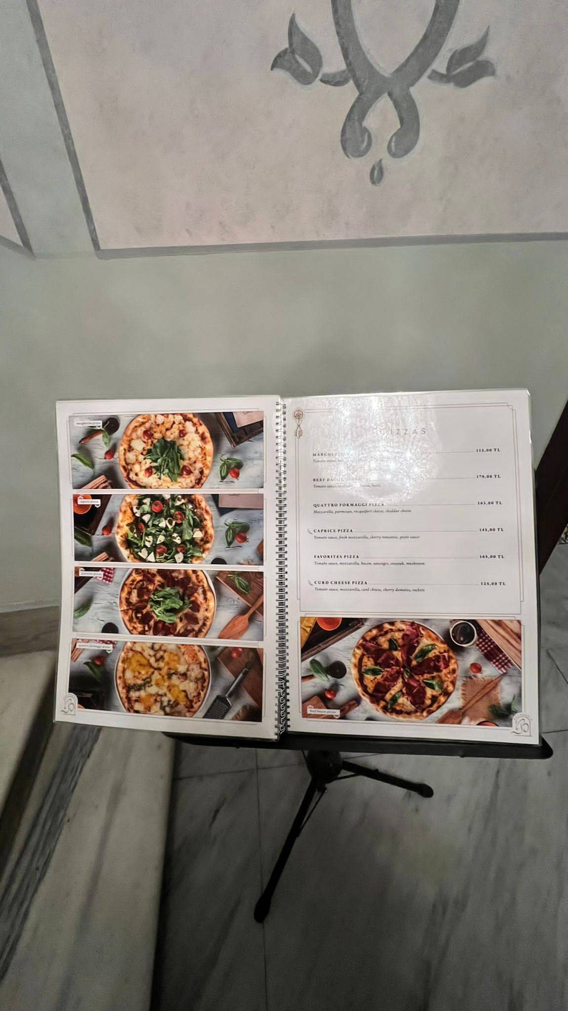 Menu at Barnathan Cafe Brasserie, Istanbul