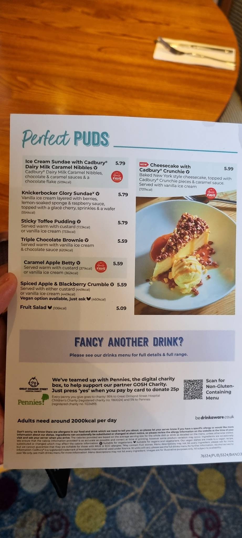 Menu at Barrow In Furness Brewers Fayre, Barrow-in-Furness