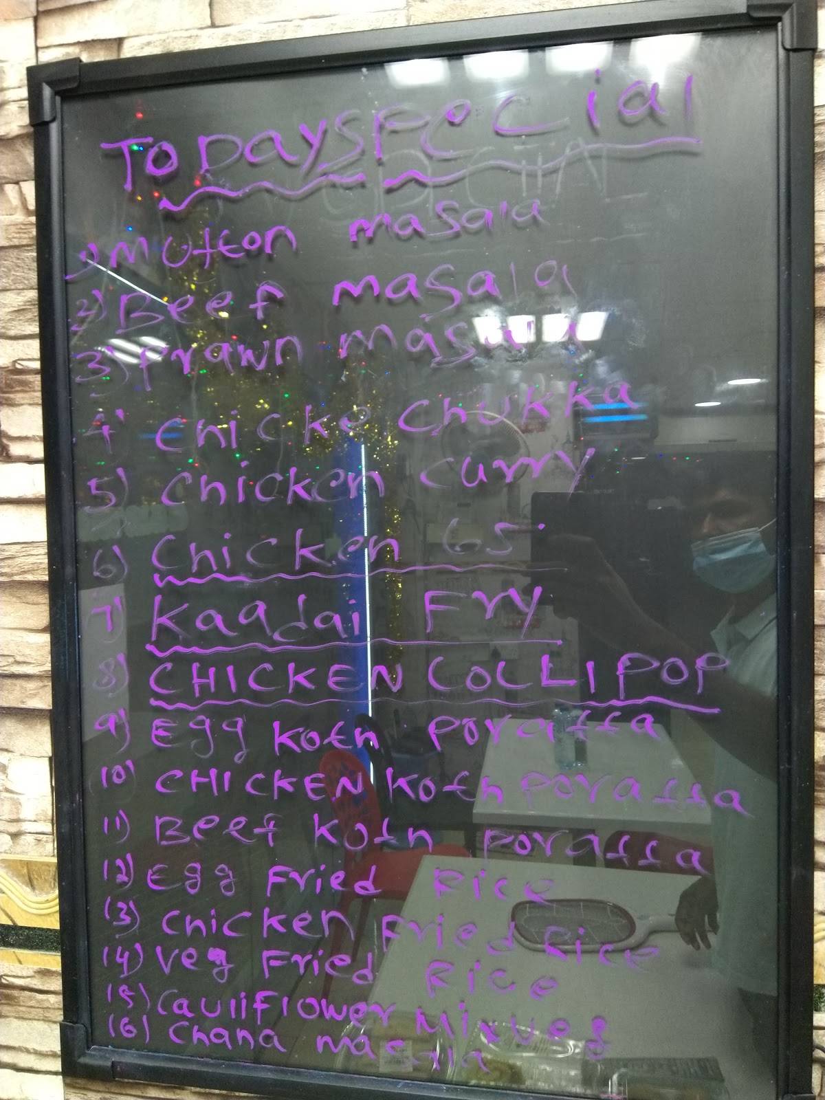 Menu at Basha Bhai MADRAS CORNER RESTAURANT, Abu Dhabi, TOURIST CLUB ...