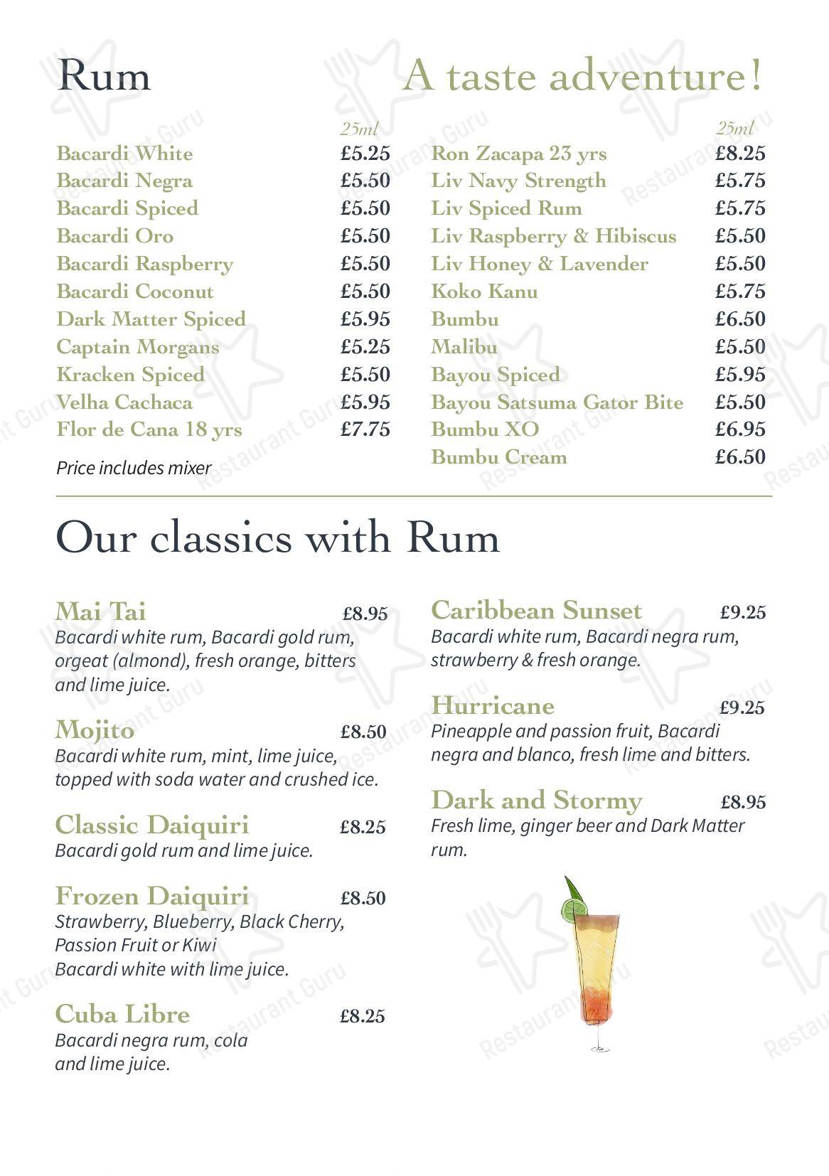 Menu at Cafebar 1912, Bathgate