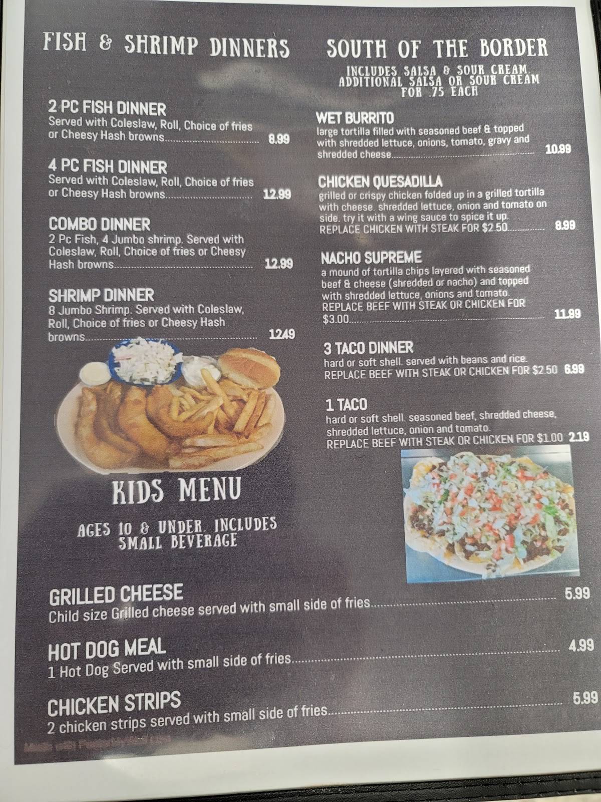 Carta de Bay View Bar & Grill, Bay City