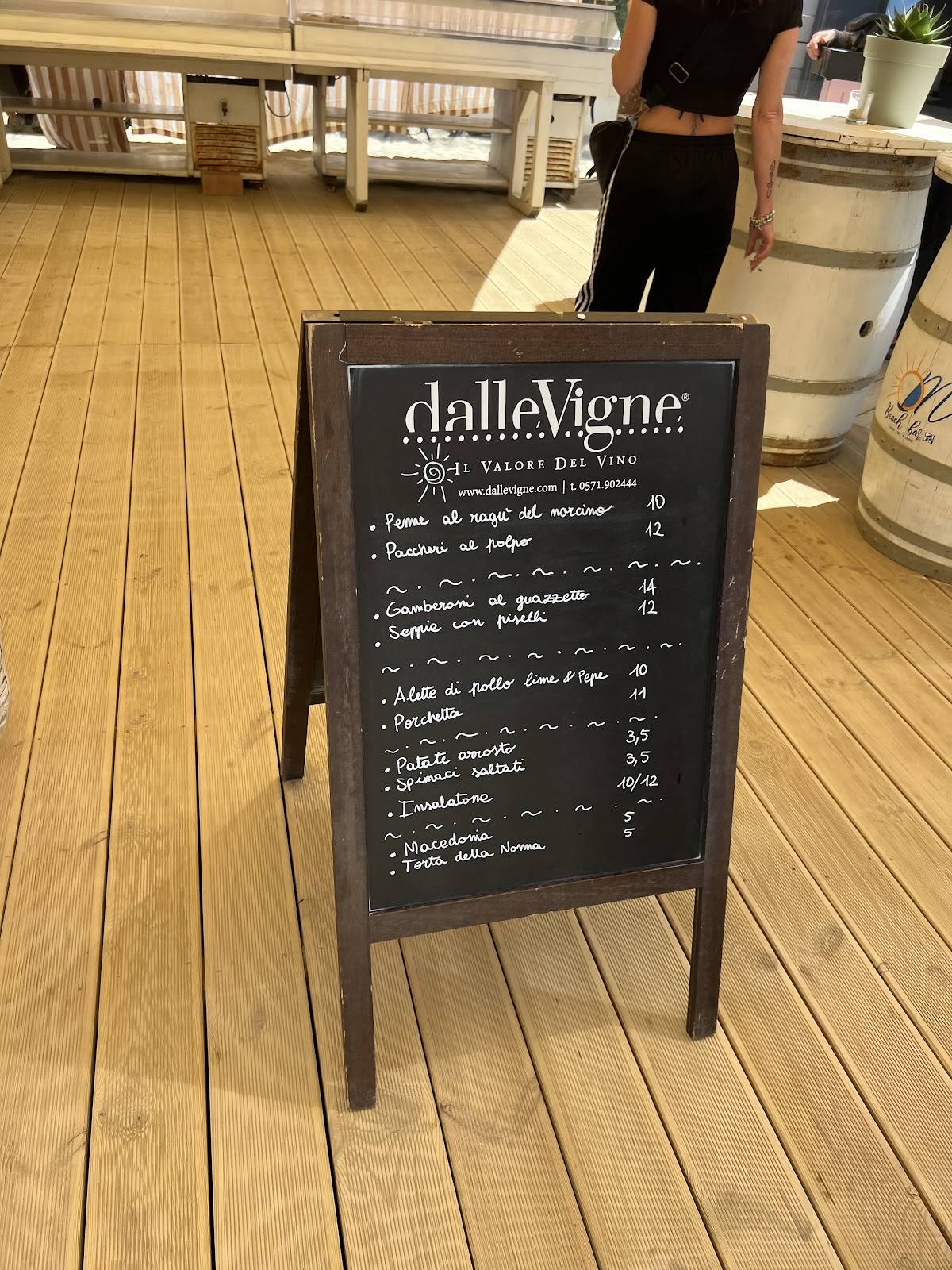 Menu da Beach bar oasi del mare, Tirrenia