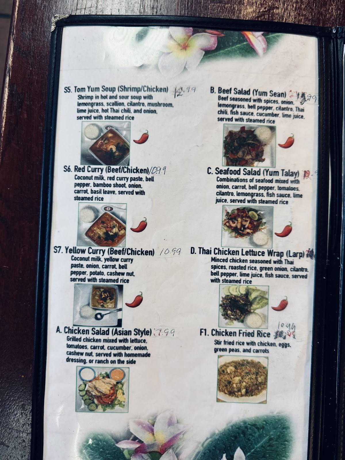 Menu at Bea's Asian Cuisine restaurant, Spiro