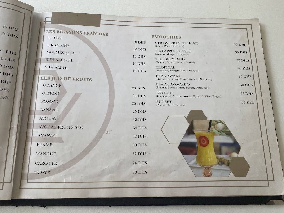 Menu au Bee house restaurant, Casablanca, 692 Bd El Qods
