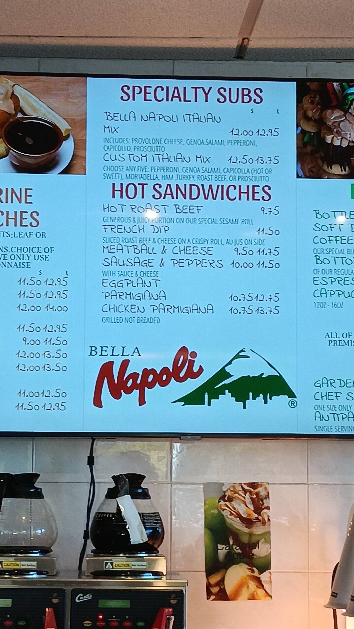 Menu at Bella-Napoli Italian Bakery, Latham, 672 Loudon Rd