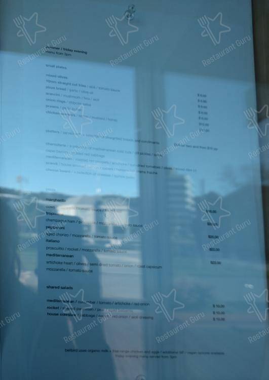 Menu at Bellbird Eatery cafe, Lower Hutt