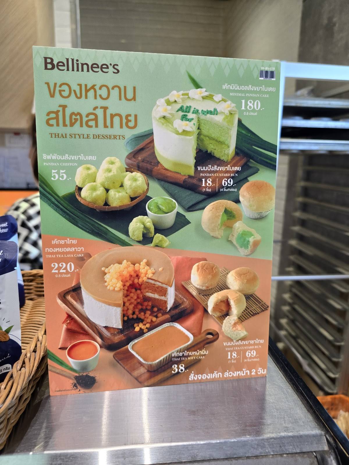 Carta de Bellinee’s Grab & Go @ Interchange, Bangkok