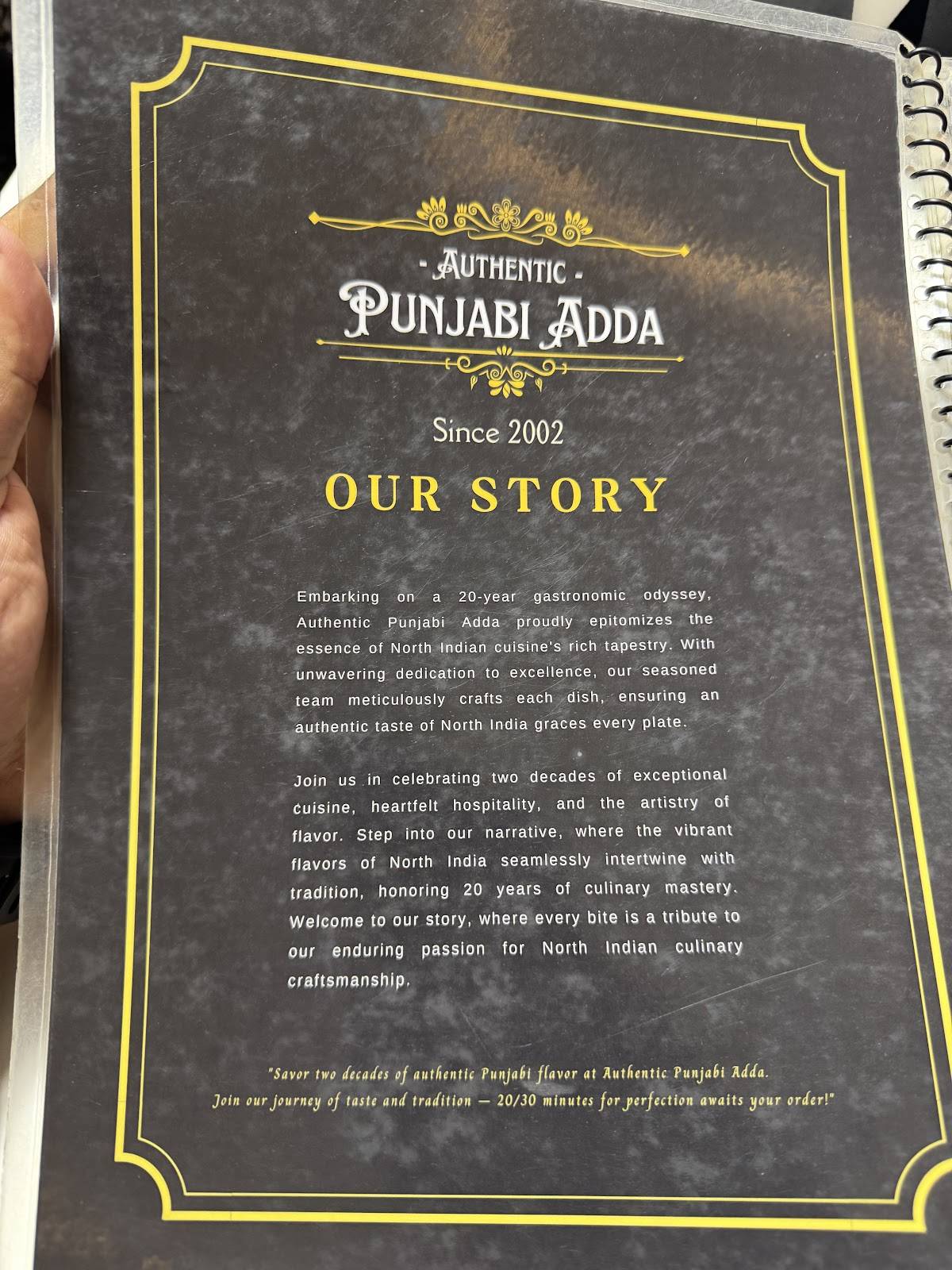 Menu at Authentic Punjabi Adda - North Indian Food, Bengaluru
