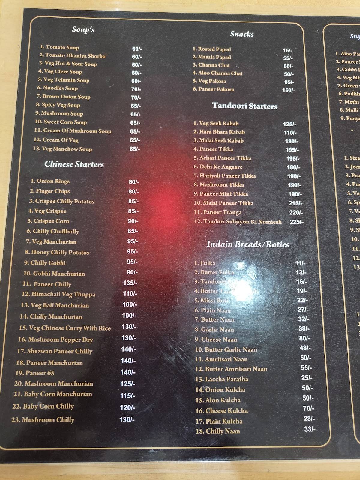 Menu at New mast punjabi, Bengaluru, 23