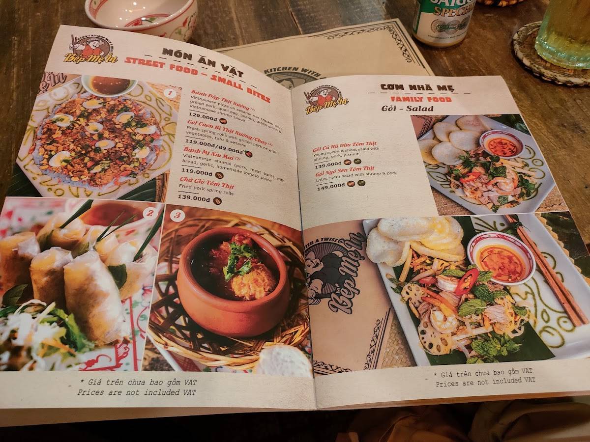 Menu at Bếp Mẹ Ỉn - Lê Thánh Tôn restaurant, Ho Chi Minh City, 136 Đ ...