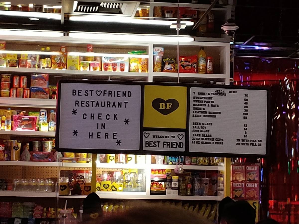 Menu at Best Friend restaurant, Las Vegas