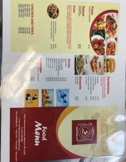 Menu at Beulah International restaurant, Baltimore
