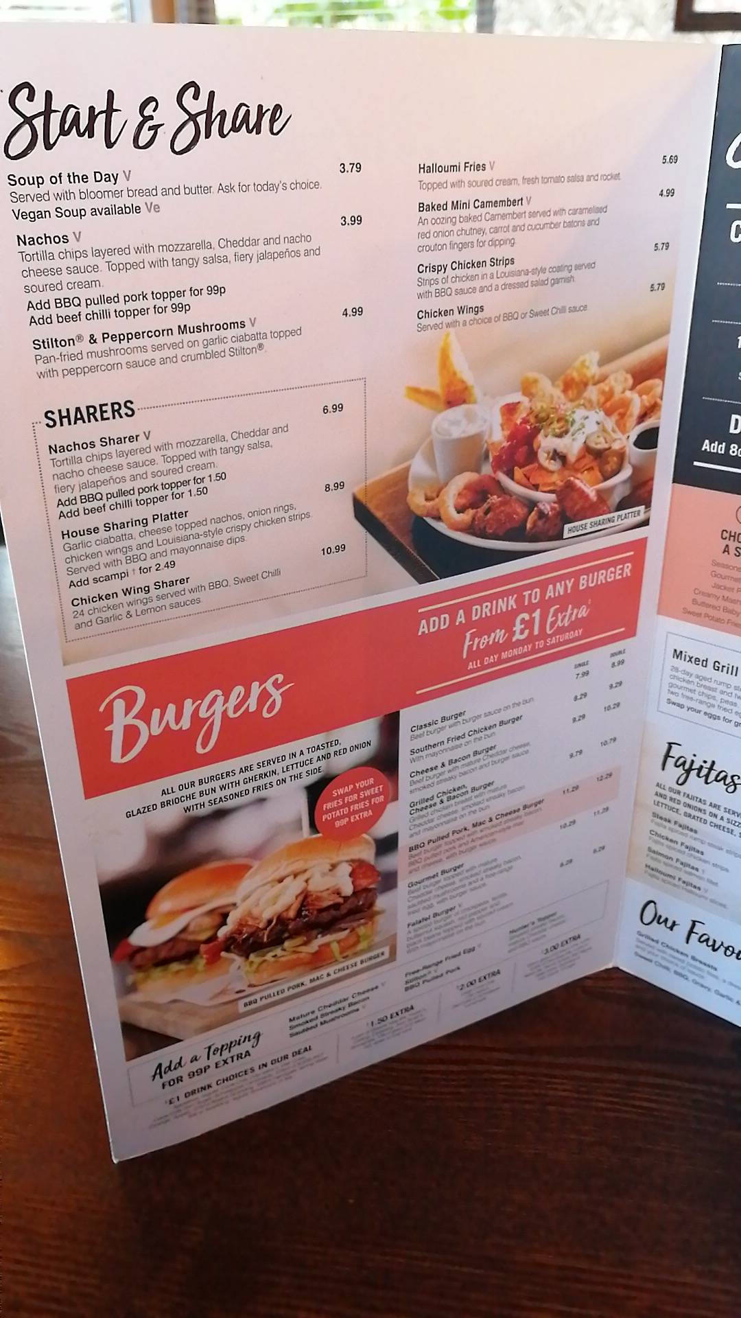 Menu at The Acorn pub & bar, Bicester