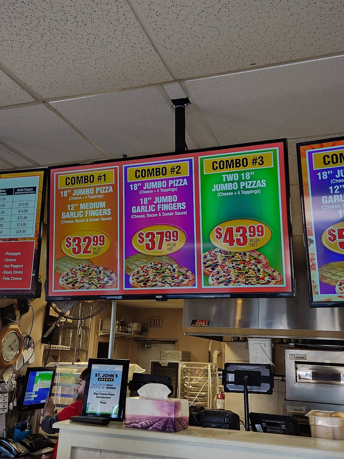 Carta de Big Cheese Pizza Restaurant, Mount Pearl