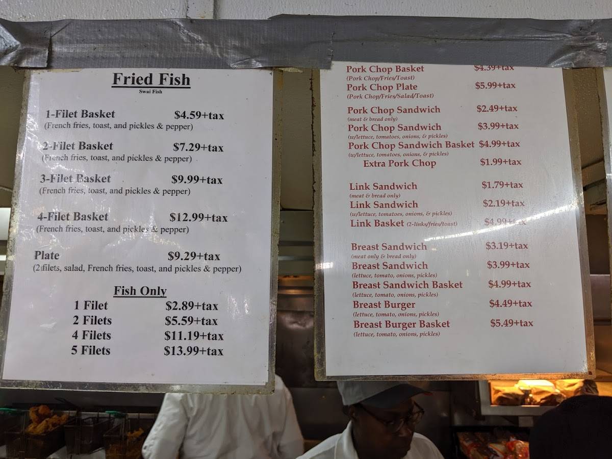 Menu at Big Daddy Convenience Store fast food, Dallas