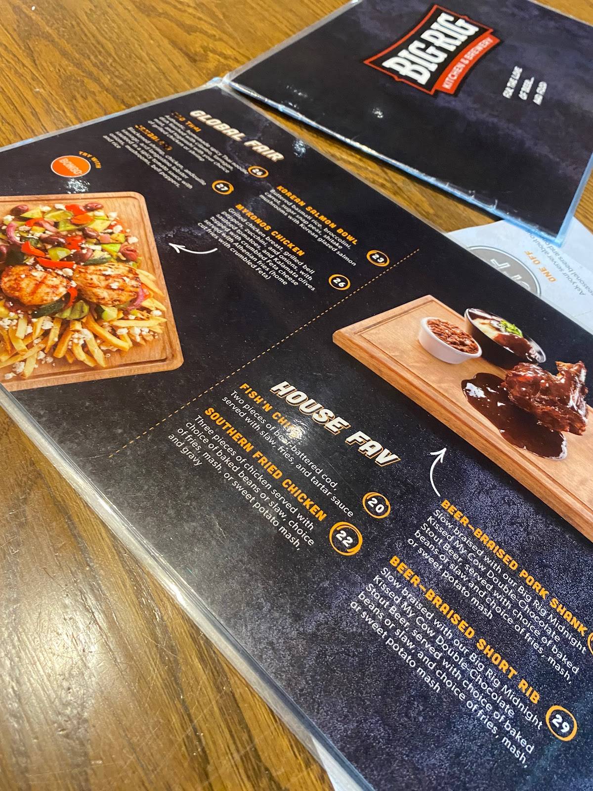 Menu at Big Rig Kitchen & Brewery - Ogilvie restaurant, Ottawa
