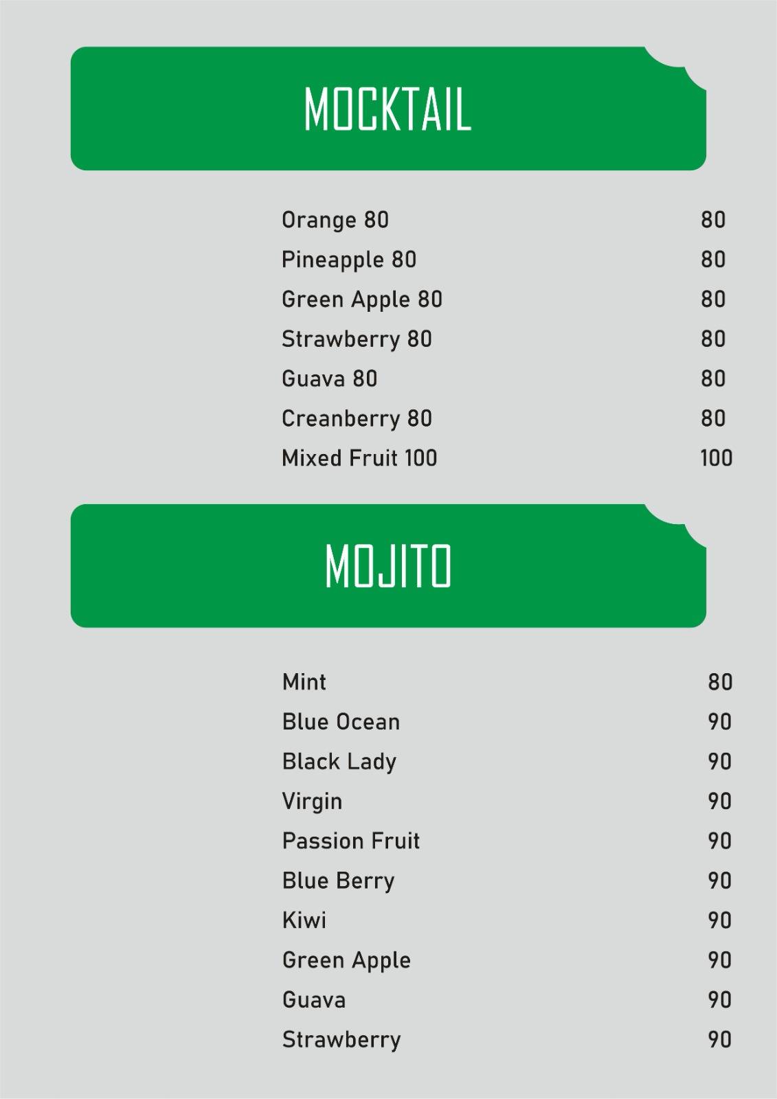 Menu at Bite N Eat, Moodbidri
