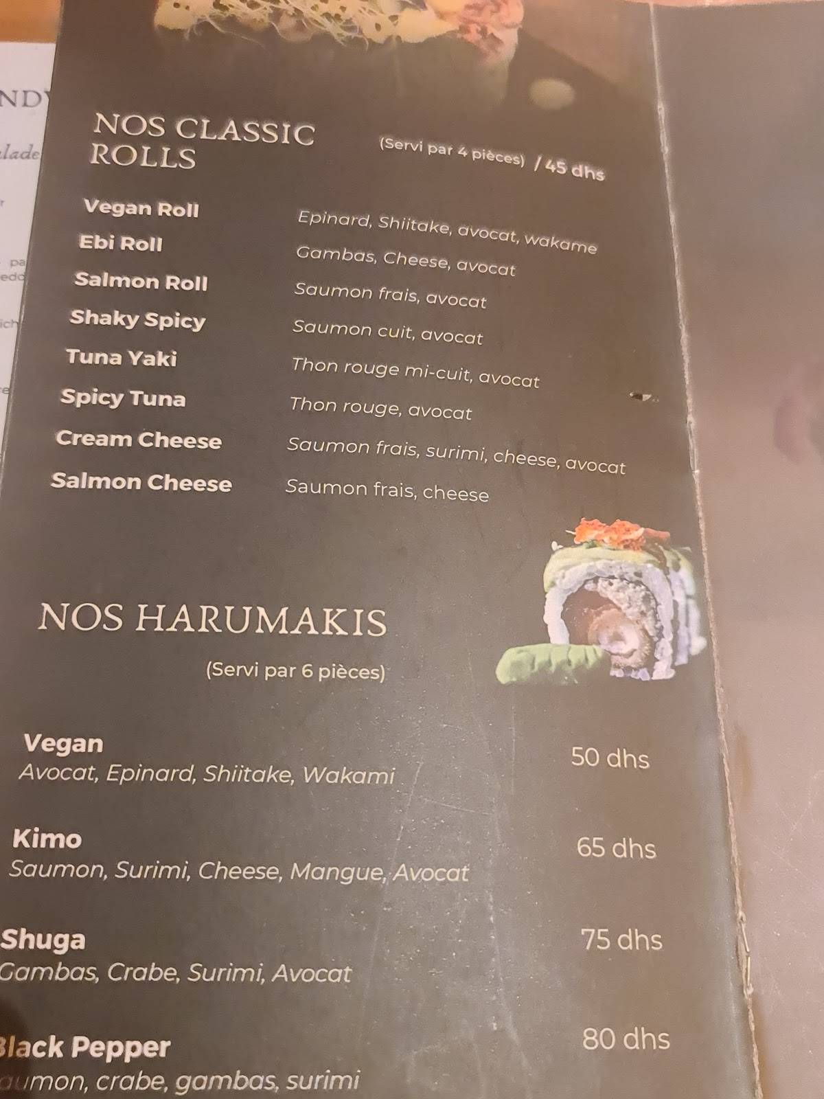 Menu au Black PEPPER Meknès restaurant, Meknes