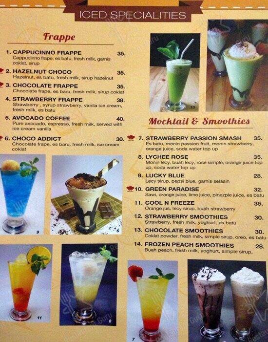 Menu at Black Rabbit (Pizza n Bar), North Jakarta, Jl. Bulevar Timur ...