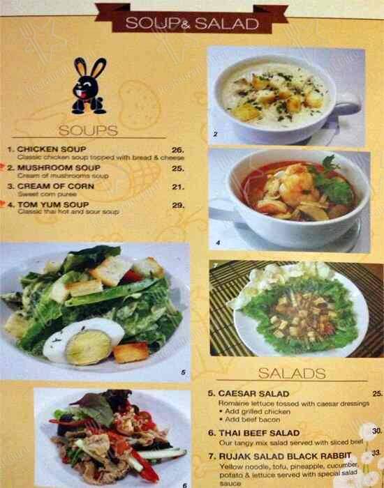 Menu at Black Rabbit (Pizza n Bar), North Jakarta, Jl. Bulevar Timur ...