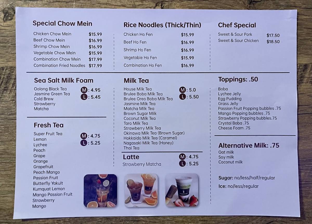 Menu at Black Straw Tea Bar & Kitchen, Spokane Valley