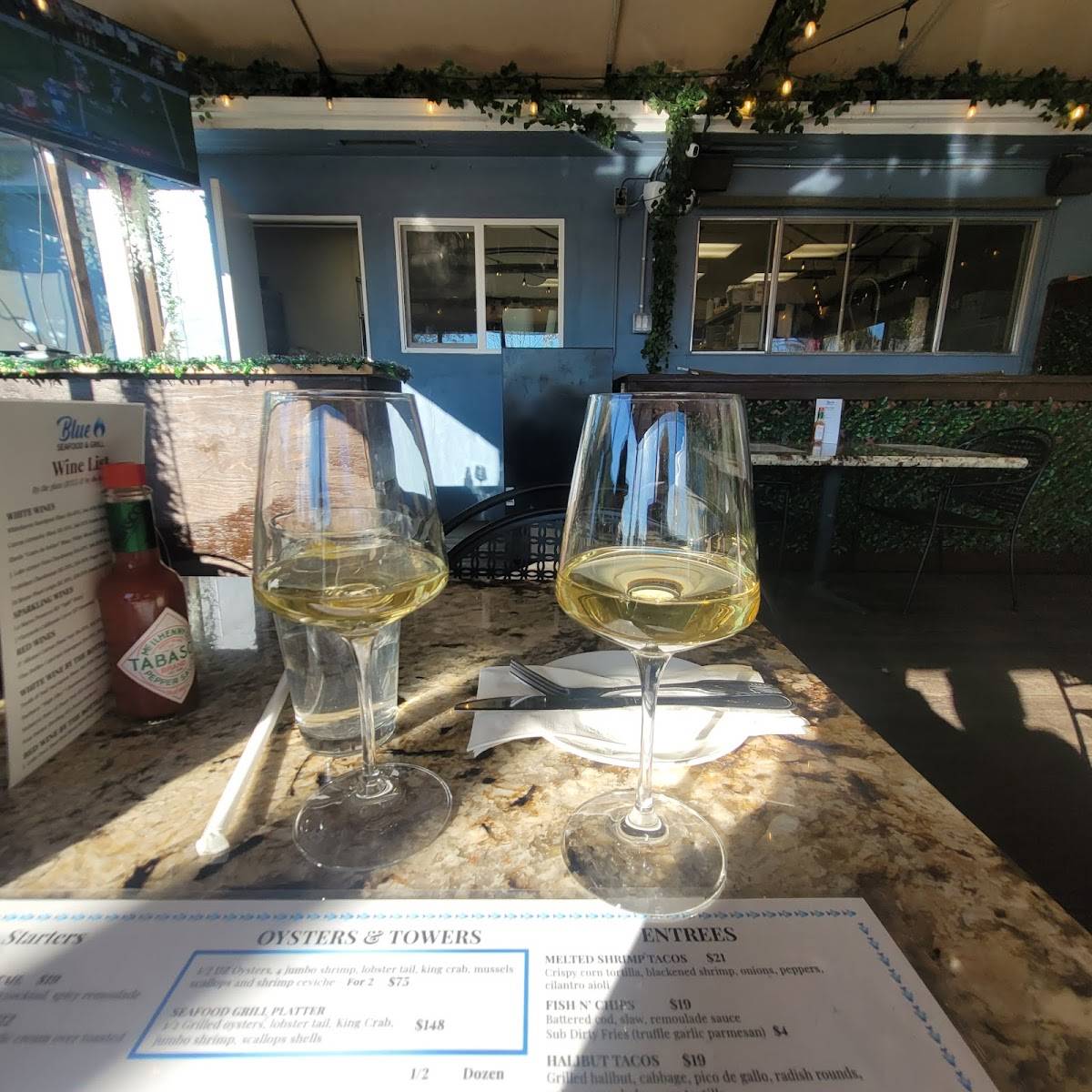 Menu at Blue Seafood & Grill restaurant, Arroyo Grande