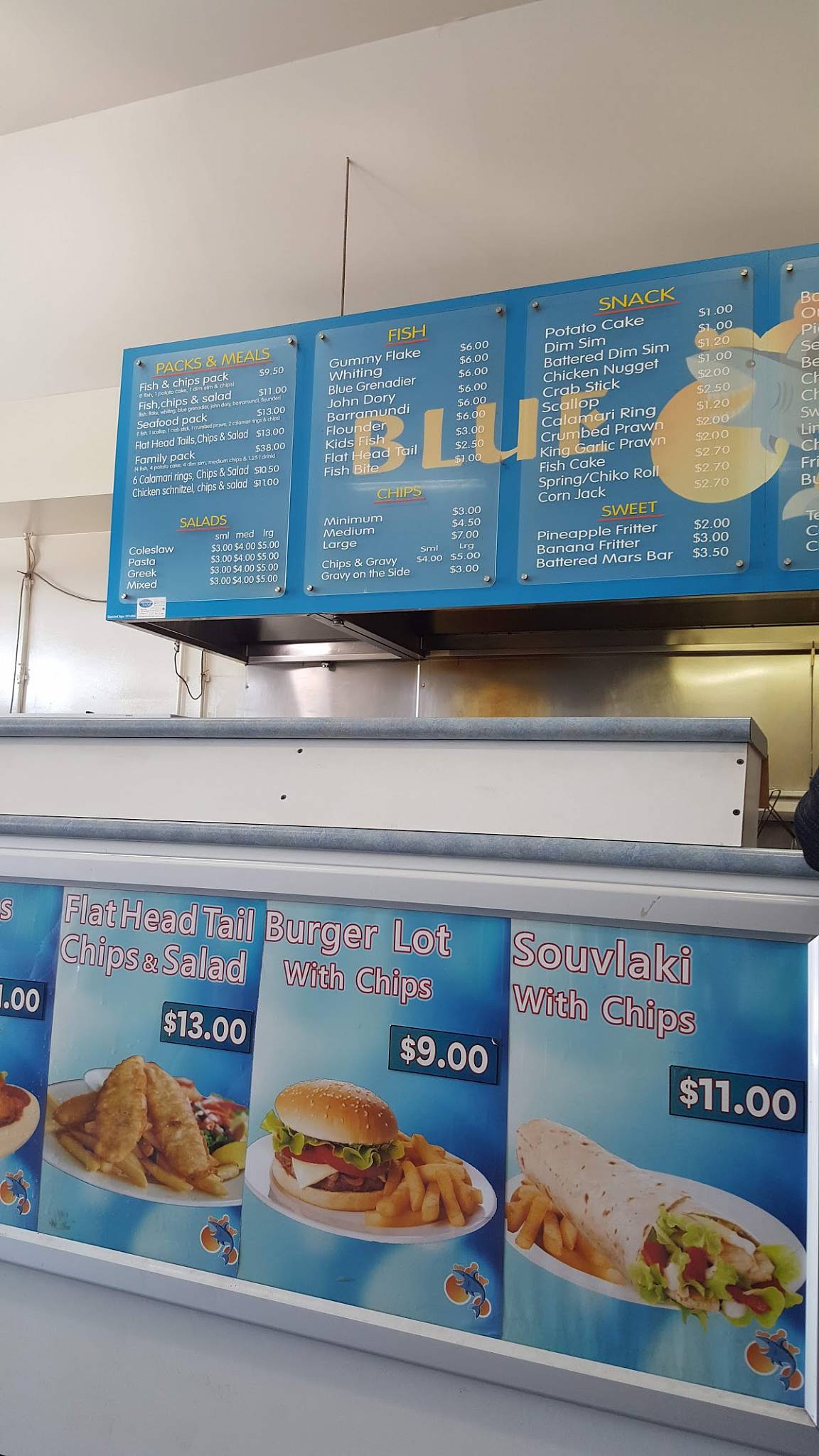 Menu at Bluebay Fish Shop fast food, Traralgon