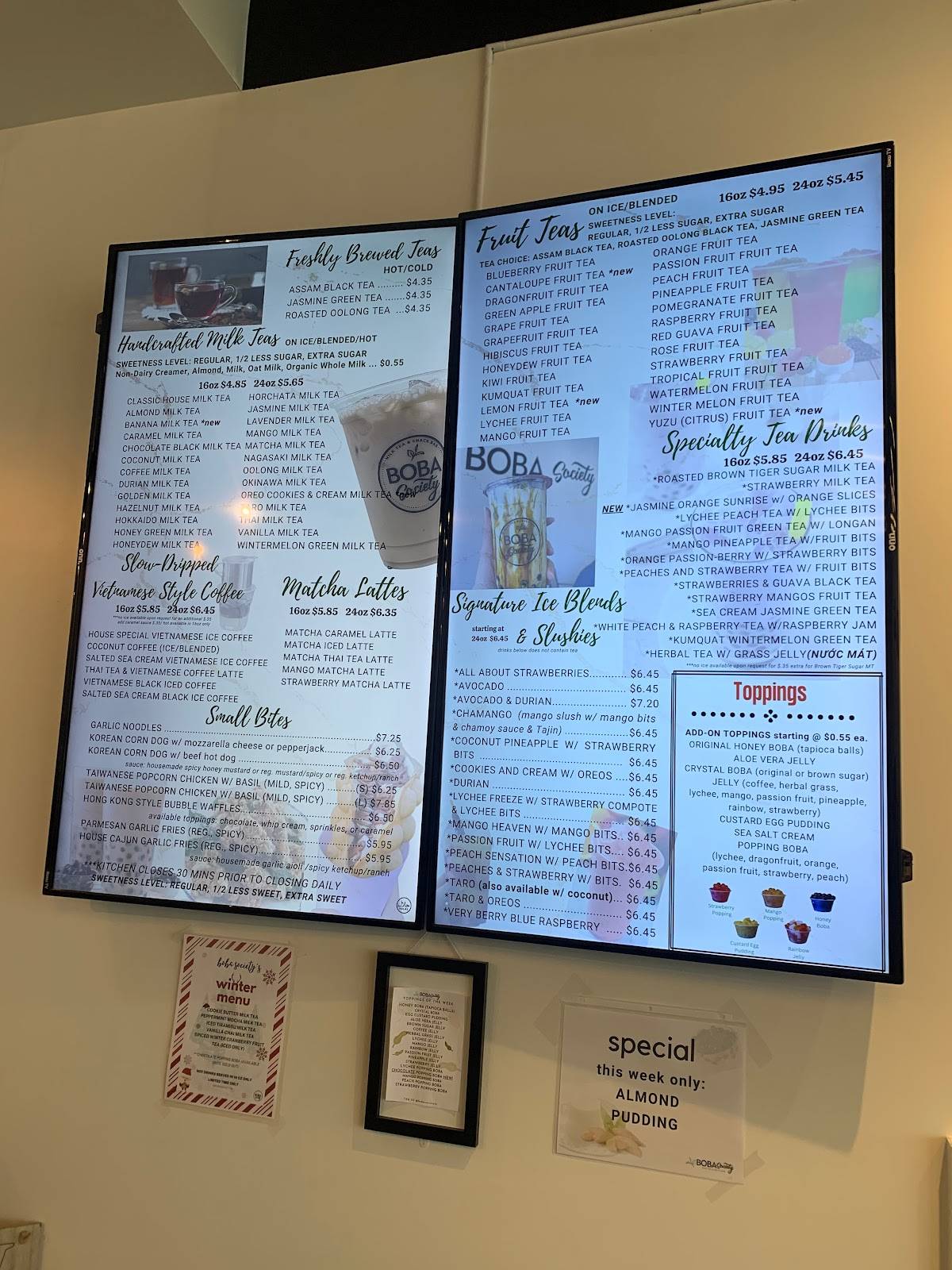 Menu at Boba Society Milk Tea & Snack Bar (Bubble Tea) - Lakeland, Lakeland
