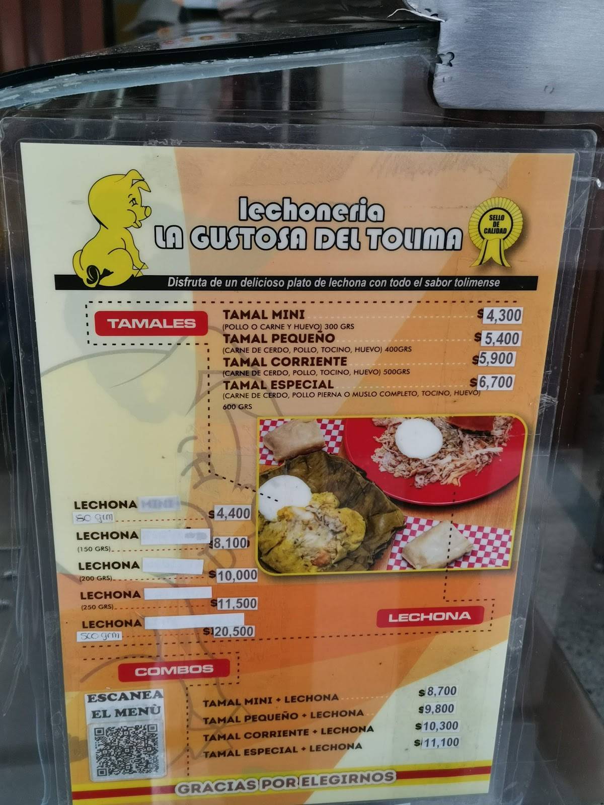 Carta del restaurante Lechonería Tolimense La Gustosita, Bogotá, Cl ...