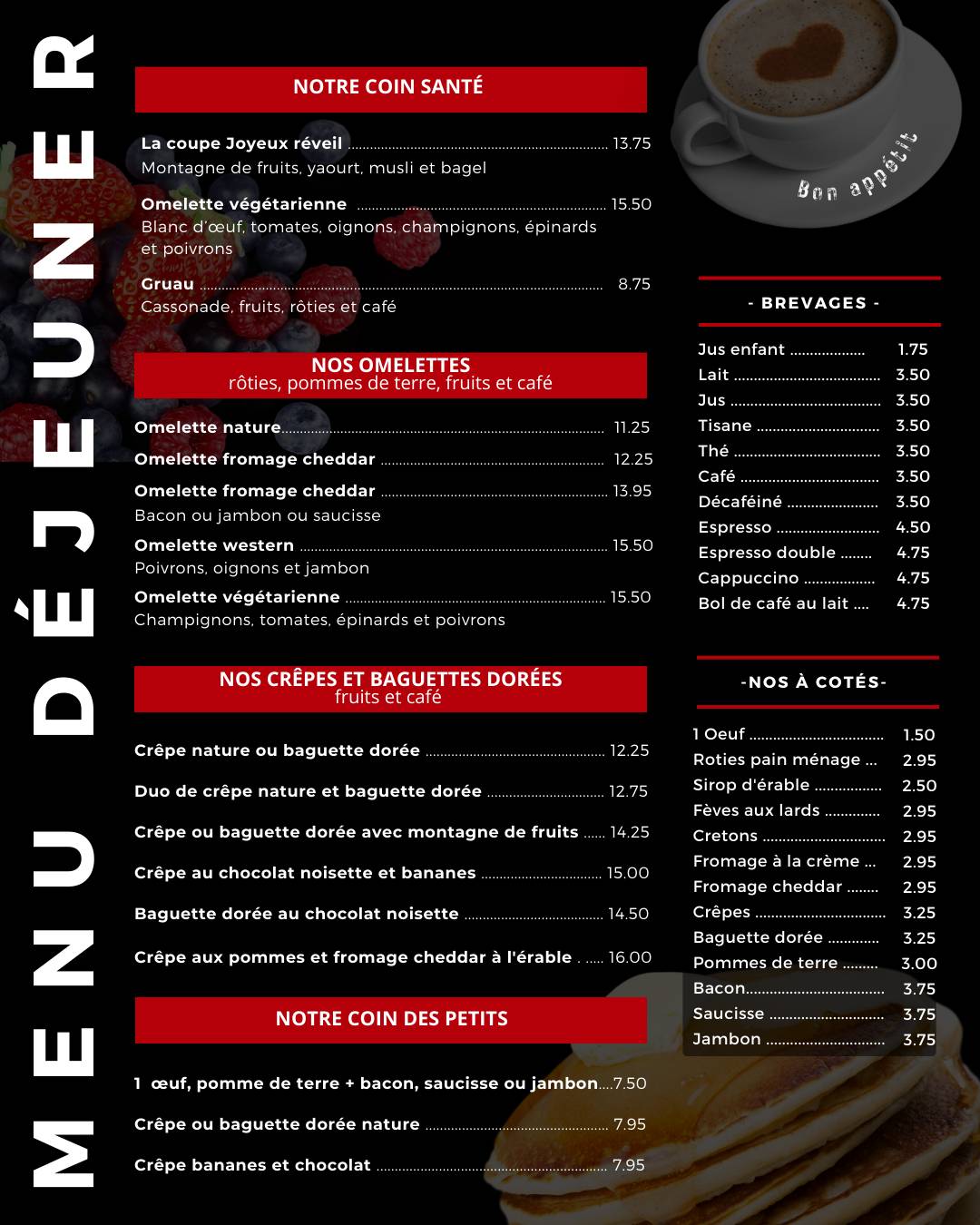 Menu au Chez Milot BBQ, Boisbriand, 394 Chem. de la Grande-Côte
