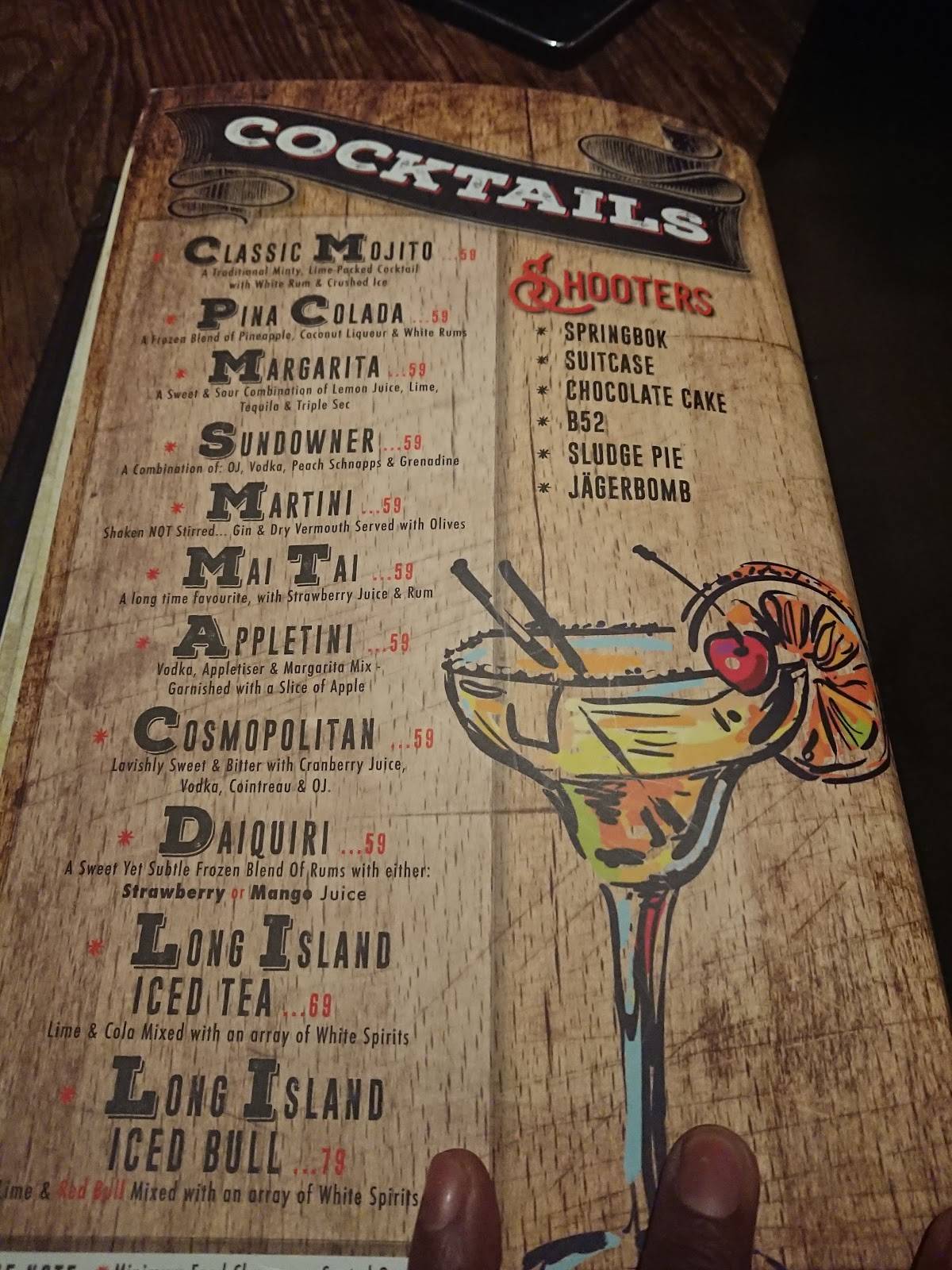 Menu at Papachinos Boksburg restaurant, Boksburg