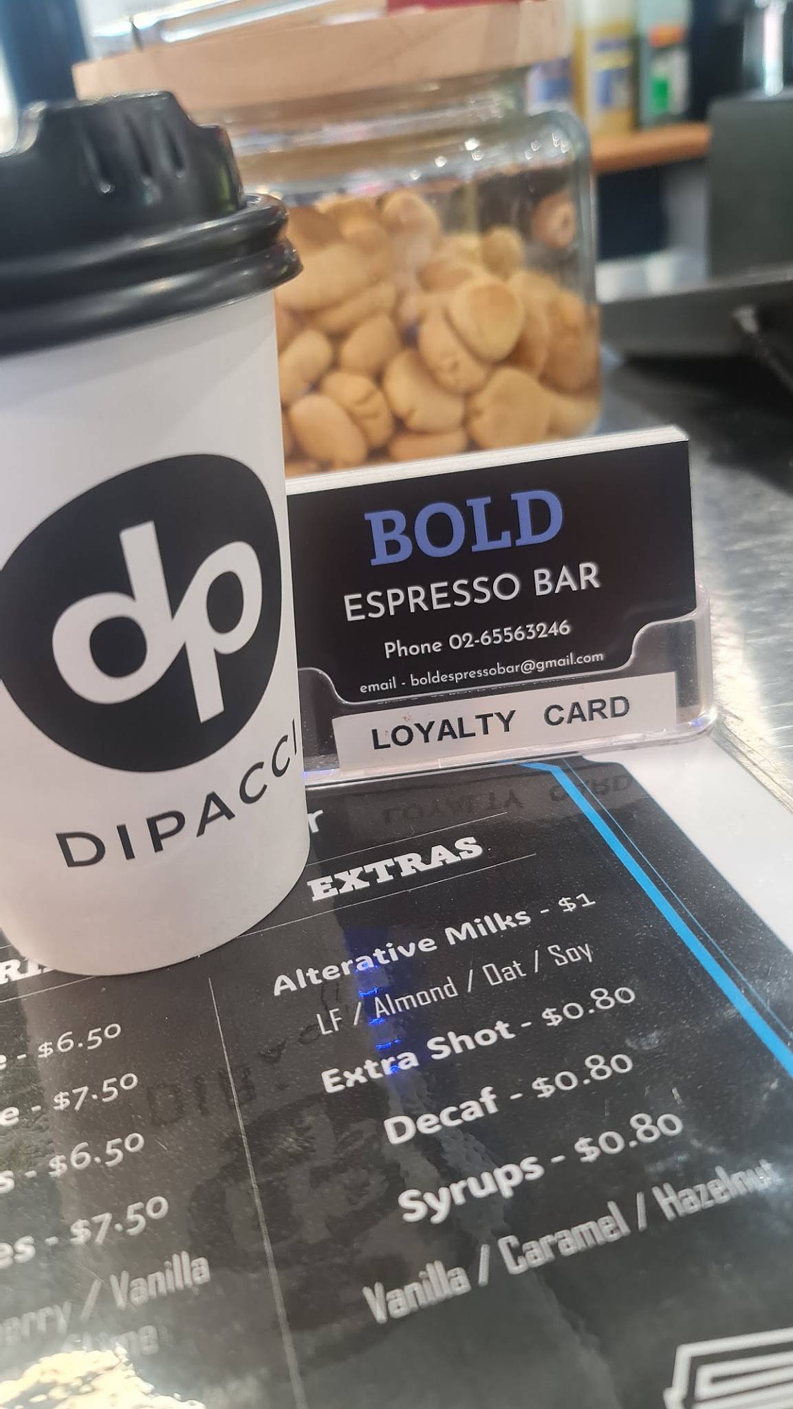 Menu at Bold Espresso Bar, Laurieton