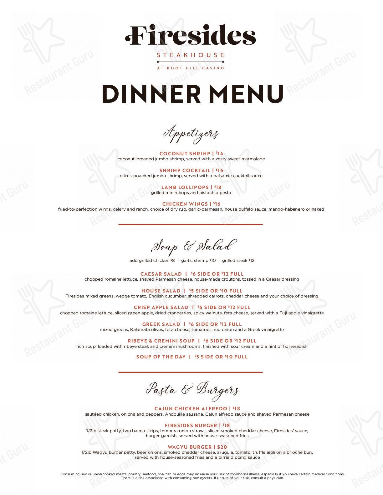 Menu at Boot Hill Casino & Resort pub & bar, Dodge City