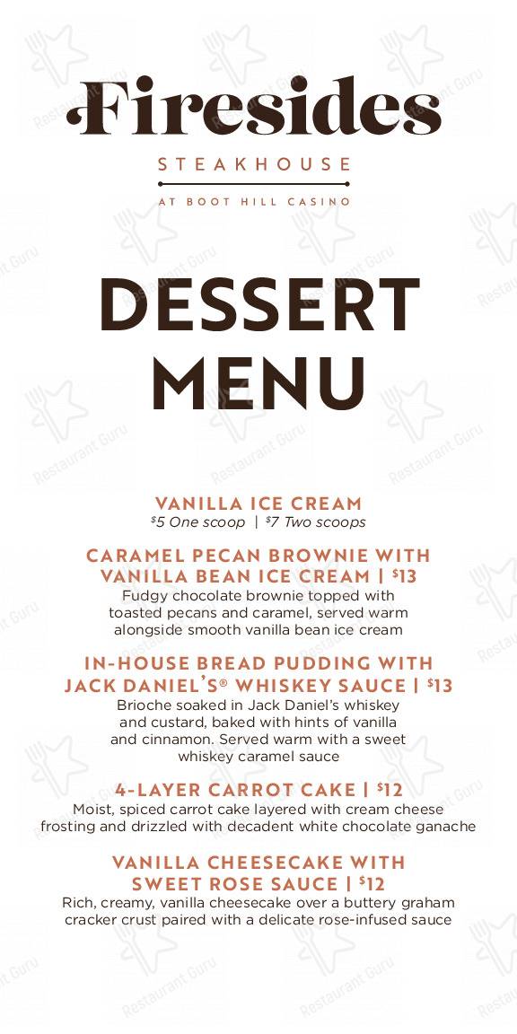 Menu at Boot Hill Casino & Resort pub & bar, Dodge City
