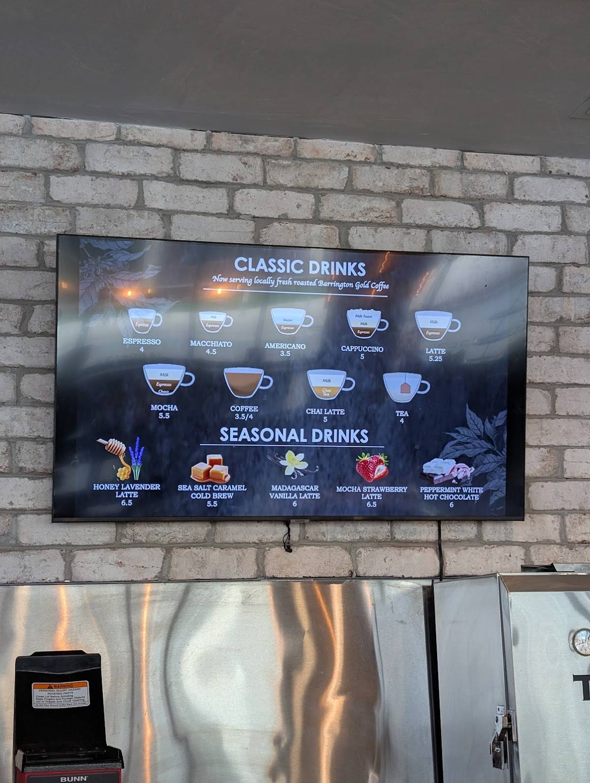 Carta de Tradesman Coffee Shop & Pizza Bar, Boston