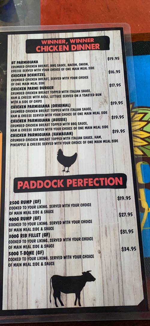Menu at Bottletree Hotel pub & bar, Fernvale